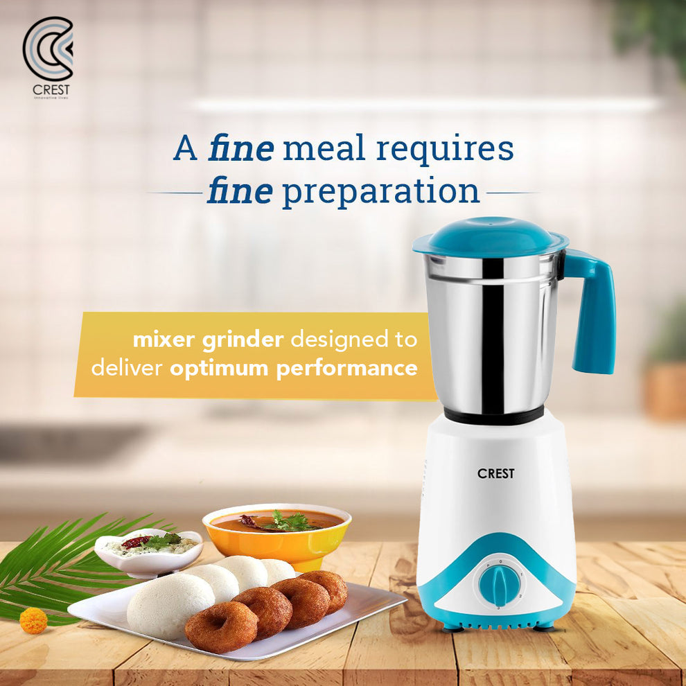 Crest Mixer Grinder 2 Jar 500W Turbo Motor – Crest Innovate